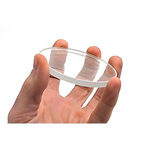 EISCO Double Concave Lens, 1000mm Focal Length, 3" (75mm) Diameter - Spherical, Optically Worked Glass Lens - Ground Edges, Polished - Great for Physics Classrooms