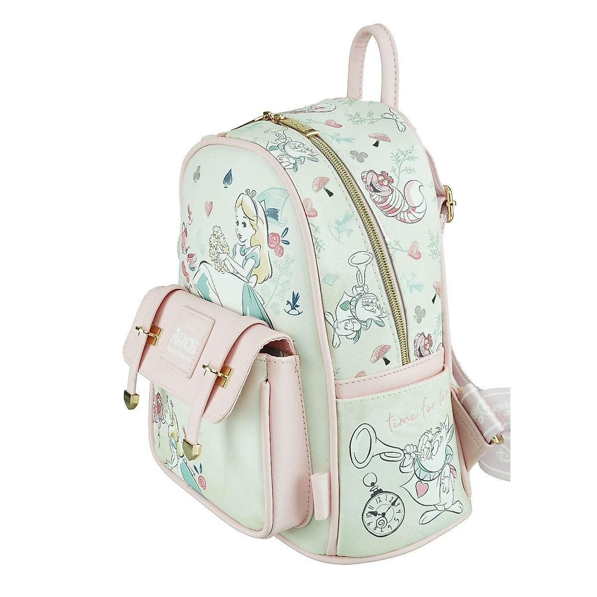 Disney Alice in Wonderland Wondapop 11 Inch Vegan Leather Mini Backpack
