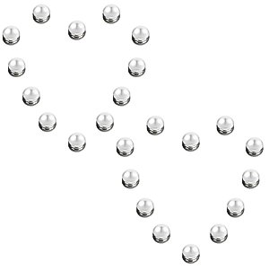 24 Sets Wedding Veil Weights Magnetic Pearls- 0.4 Inch Bridal Veil Weights Magnetic Double-sided Artificial Pearls for Wedding Bridal Decoration