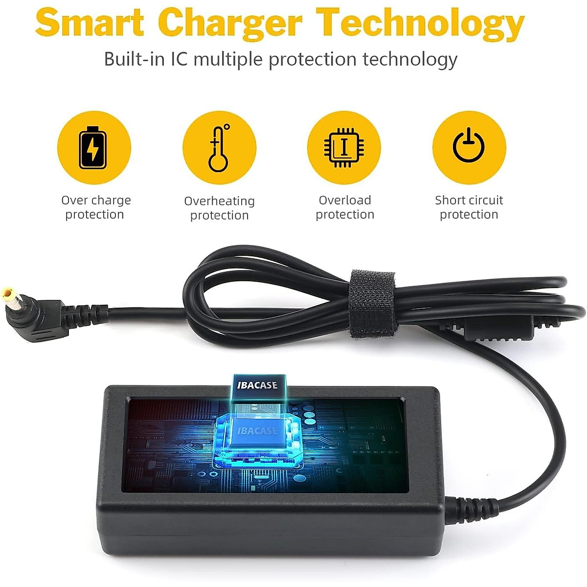 90W AC Adapter Laptop Charger for Toshiba Satellite C55 L505D L635 L645 L655 L655D L745 L755 L775 L855 L875 A105 A135 C655 C655D C675 C850 C855 L305 PA3714U-1ACA PA5177U-1ACA PA5035U-1ACA Power Cord