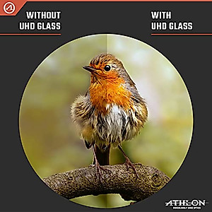 Athlon Optics 8x42 Midas G2 UHD Black Binoculars with Eye Relief for Adults and Kids, High-Powered Binoculars for Hunting, Birdwatching, and More