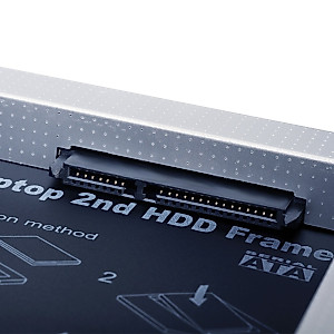 QUMOX Laptop 2nd HDD SSD DVD Bay Caddy Adapter for 2.5''/12.7mm Universal CD/DVD-ROM SATA to SATA Hard Drive External Enclosure