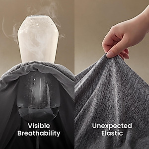 SLEEP ZONE Queen Mattress Pad, Pillow Top Mattress Topper, Jersey Knit Mattress Cover, Plush Mattress Protector, Elastic Fitted Mattress Encasement, Machine Washable (Queen, Grey)