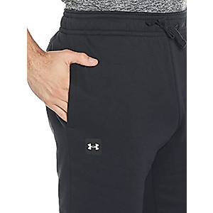 Under Armour Men's Rival Fleece Shorts, Black (001)/Onyx White, X-Small