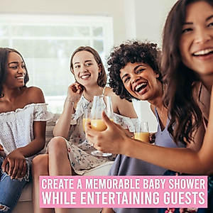 25 Pink Animal Matching, 25 Nursery Rhyme Game, 25 Who Knows Mommy Best, 25 Baby Prediction And Advice Cards - 4 Double Sided Cards, Baby Shower Party Supplies