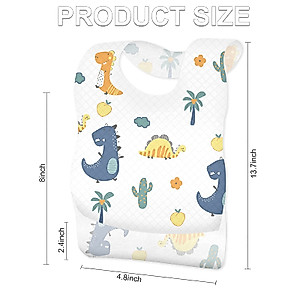 AutoTime Disposable Baby Bibs 8x13.7'' Large with Crumb-Catcher, Baby Travel Essential Reusable Fastener Baby Bibs for Boys Girls 20 Count Non-Woven Bibs for Toddler