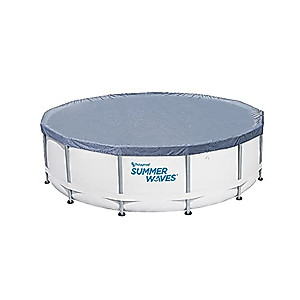 SUMMER WAVES 14ft Elite Frame Pool with Filter Pump, Cover, and Ladder