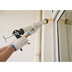 ZHTOOL 600ml Caulking Gun with Aluminum Barrel for 10oz/20oz Sausage Pack,10oz Cartridge and Bulk Application