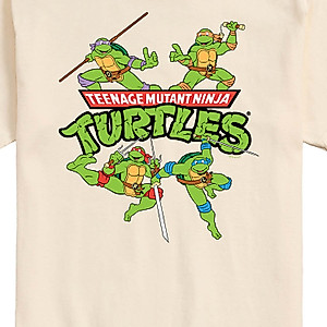 HYBRID APPAREL - Teenage Mutant Ninja Turtles - Turtle Weapons - Men's Short Sleeve Graphic T-Shirt - Size Large Cream