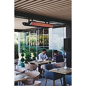 Bromic Tungsten Electric, Outdoor Patio Heater, Infrared 220-240V, Black, 2000W