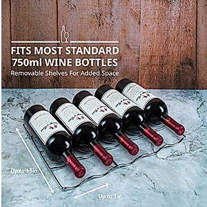 SCHMECKE 34 Bottle Compressor Wine Cooler Refrigerator w/Lock | Large Freestanding Wine Cellar | 41f-64f Digital Temperature Control Wine Fridge For Red, White, Champagne or Sparkling Wine - Black