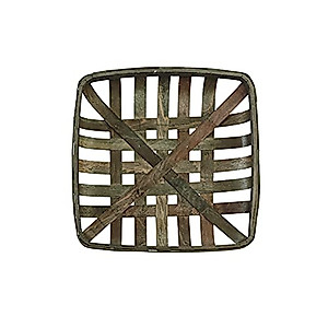 Mud Pie Set of 3 Tobacco Baskets, One Size, Brown