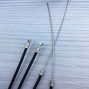 APRUNM Black front and rear brake cables are suitable for bicycle and mountain bike brake cables, bicycle control cables (1 pair)