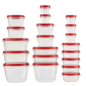 Rubbermaid Easy Find Lids Food Storage Containers, Racer Red, 40-Piece Set