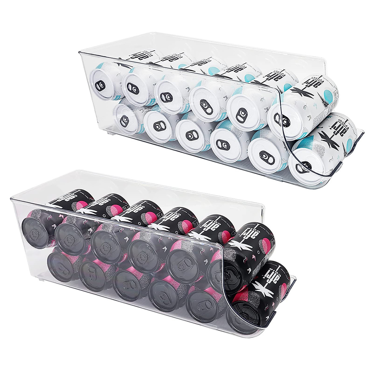 SCAVATA 3 Pack Soda Can Organizer for Refrigerator