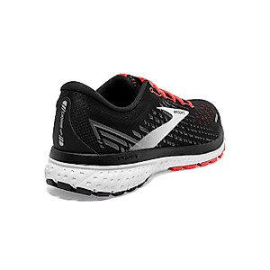 Brooks Women's Ghost 13 Running Shoe - Black/Ebony/Coral - 7 Medium