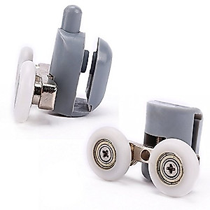 Shower Door Wheels, Lance Home 8Pcs Double Twin Top / Bottom Shower Door Rollers / Runners / Pulleys / Wheels Bathroom Replacement Parts 25mm Diameter