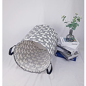 KUNRO Large Sized Storage Basket Waterproof Coating Organizer Bin Laundry Hamper for Nursery Clothes Toys (Elephant)