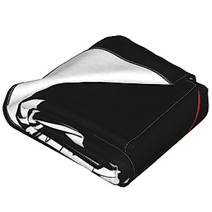 Cool Blanket for Men & Boys,Black Japanese Anime Blanket, Ultra-Soft Cozy Flannel Fleece Throw Blankets,Smooth Warm Fuzzy Plush Character Blankets for Sofa Bed Car,60 * 50in
