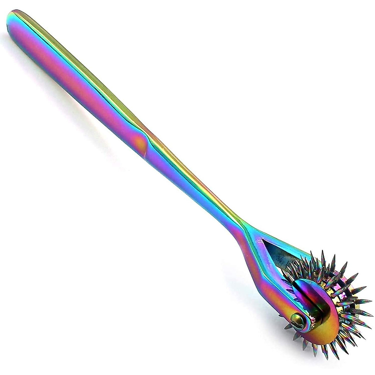 Fun Guru Wartenberg Neuro Pinwheel Stainless Steel 3 Head Diagnostic Instrument Pin Wheel - Multi Color Rainbow