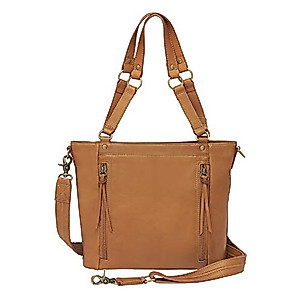 GTM Gun Tote'n Mama Cowhide Conceal Carry Purse, tan, One Size