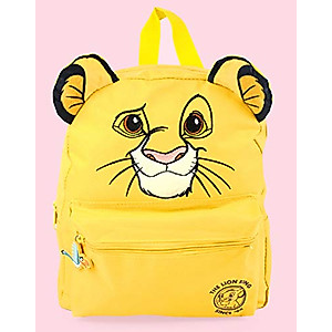 Disney Lion King 3D Simba Cub Face Yellow Backpack