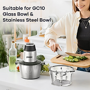 Plastic Cover Compatible with Ganiza GC10 Food Processor, Suitable for GC10 8 Cup Glass Bowl & 8 Cup Stainless Steel Bowl,1PCS
