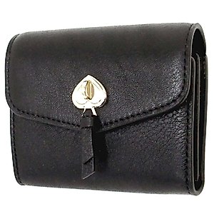 Kate spade new york Marti Small Flap Pebbled Leather Wallet Black