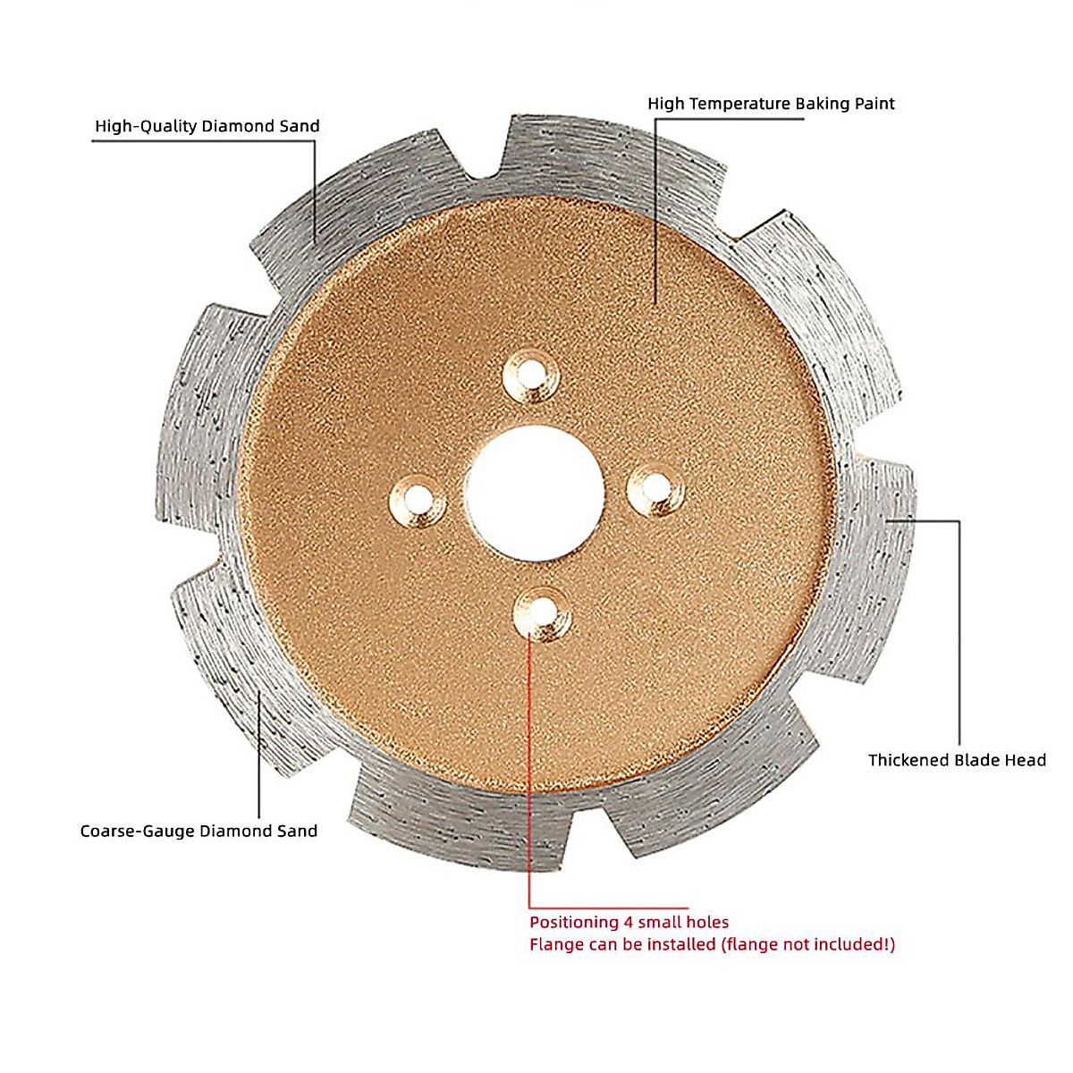 90MM Diamond Saw Blade 15MM Thickened Carving Blade Stone Wall Concrete Floor Slotting Dry Cutting Sintering Grinding Blade