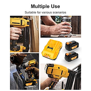 TeenPower Upgraded 20V 6.0Ah Battery Replacement for Dewalt 20v Battery 2Pack with DCB112 Charger Combo