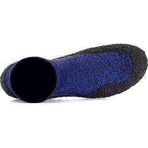 Joomra Mens Yoga Shoes Barefoot Dark Blue Size 11 Minimalist Zero Drop Multi-Purpose Barre Hospital Socks for Lady Pilates Grip Lifting Hiking Female Water Aqua Boating Trekking Tennis