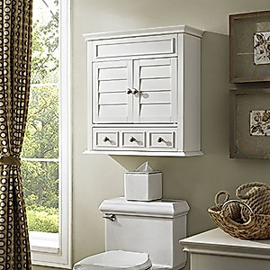 Crosley Furniture Lydia Bathroom Wall Cabinet, White