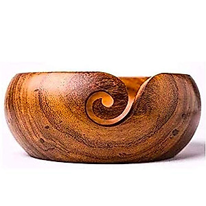 Wooden Yarn Bowl, Knitting Bowl, Yarn Ball Holder, Handmade from Walnut, Knitting and Crochet Yarn Holder, Skein Holder, Extra Large