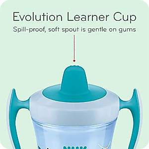 NUK Evolution Soft Spout Learner Cup, 2 Count (Pack of 1)