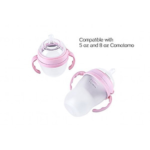 Compatible Bottle Handle for Comotomo, (Pack of 3, Pink)