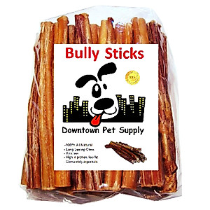 Downtown Pet Supply 6-inch Bully Sticks for Dogs, Pack of 18 - Single Ingredient, Nutrient-Rich and Odor Free Bully Sticks for Dogs - Rawhide Free Dog Chews Long Lasting and Non-Splintering
