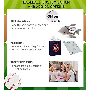 DolliBu Shark Stuffed Animal with Baseball Plush - Soft Huggable Shark, Adorable Playtime Plush Toy, Cute Wildlife Gift, Super Soft Plush Doll Animal Toy for Kids and Adults - 6 Inch