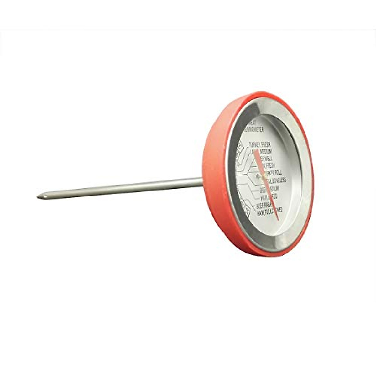Xinowe Classic Style Meat Thermometer with red Silicone Holder Temperature from 130 to 190F Degree Suit for Home and BBQ Kitchen Thermometer