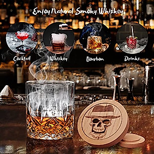 HEH Cocktail Smoker Kit with Torch, Old Fashioned Smoker Kit with 8 Smoking Wood Chips Flavors for Infusing Smoke into Cocktail Whiskey Bourbon, Gift for Father, Husband, Boyfriend(No Butane)