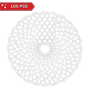 200 Pack White Candy Bags with twist ties, 8.1 x 5 x 1.8 inch Clear Plastic Treat Bags for Cookie Candy Wrapping Wedding Party Favor (8.1X5, White)