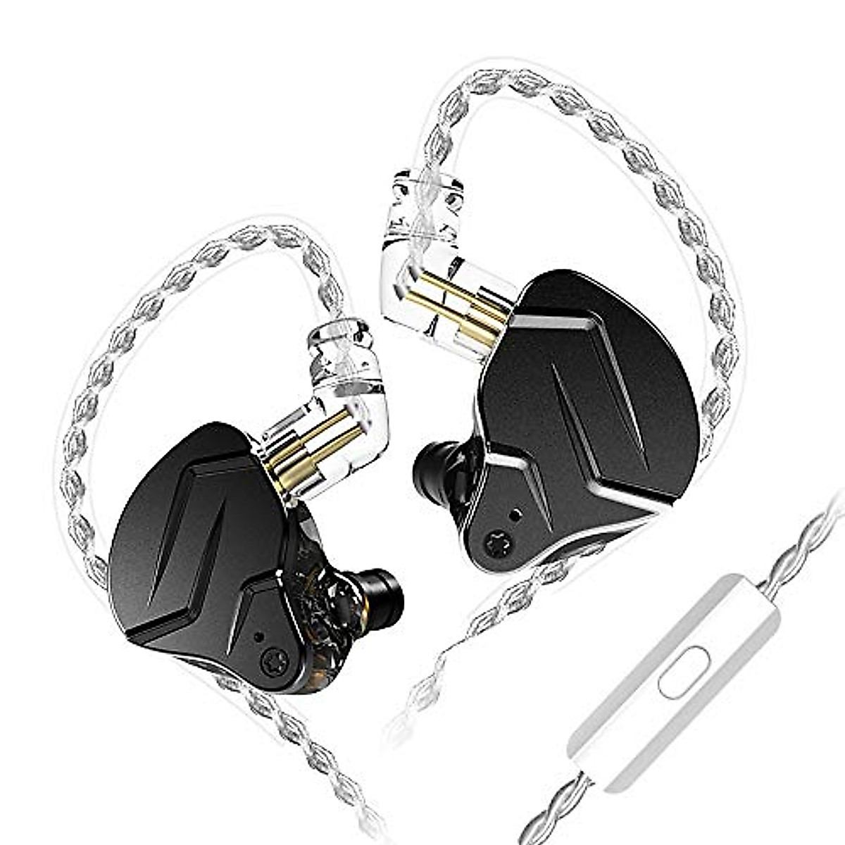erjigo KZ ZSN PRO X Hybrid Banlance Armature with Dynamic in-Ear Earphone ERJIGO ZSNPROX 1BA+1DD HiFi Headset ZSNPRO X erabuds (with Mic, Black)