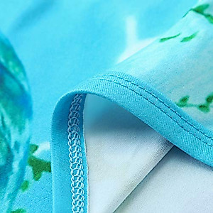 Toeava Womens Short Sleeve Tops, Womens Summer Loose T-Shirts V-Neck Fashion Boho Sea Turtle Print Tie Dye Blouse Tops Blue