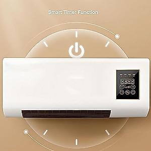 Small Air Conditioner Remote Control,2000W Wall Mounted Conditioner Mini,Cooling & Heating Conditioner with Conditioning Hot Fan,Portable Wall Mounted Ac & Heater Combo for Home Bedroom Office/22