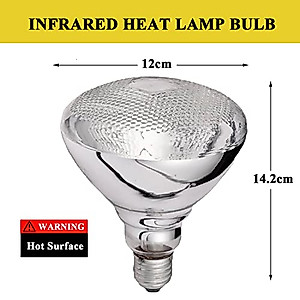 KOUWO Food Heat Lamps with Dual 250w Bulbs Food Warmer Lights Food Heating Warmer Lamp Restaurant Kitchen Buffet Warmer Table (Double Head)