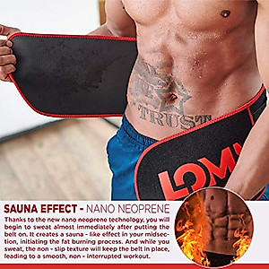 S LOMA Waist Trainer for Women and Men -Waist Trainer for Weight Loss - Six-Pack Abs Sweat Belt - Waist Trimmer Stomach Wrap - Bonus HOT Gel 20 mg & Meal Plan (Black, Small: 8" Width x 35" Length)