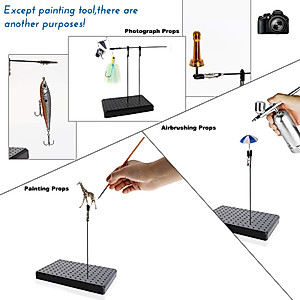 GJJC09B 1PC Painting Stand Base and 20PCS Alligator Clip Stick Set Modeling Tools for Airbrush Hobby Model Parts New