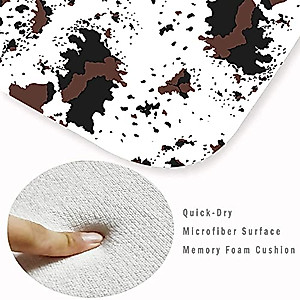 Cow Print Long Runner Rug for Hallway,Brown Cow Cowhide Pattern Western Country Farm Animal Skin,Area Rug Non-Slip Floor Carpet for Bedroom Indoor Doormat Entrance Door Mat Washable Kitchen Rugs