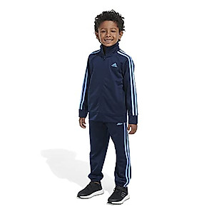 adidas Boys' Gradient 3S Tricot Track Set, Collegiate Navy, 7