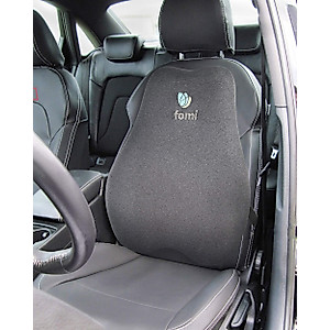 FOMI Extra High Back Lumbar Support Pillow | Thick Thoracic Foam Pad for Car, Home, Office, Gaming Chair, Wheelchair, Recliner | Sciatica, Tailbone Pain Relief | Upper Lower Backrest, Posture Aid