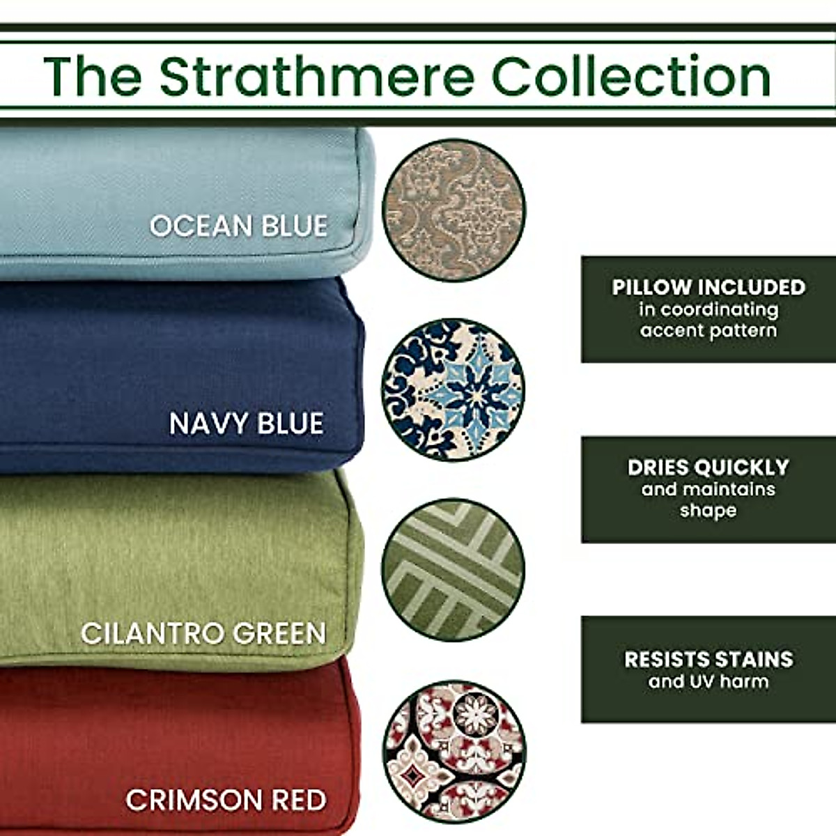 Hanover Strathmere Outdoor Luxury Recliner, Rich Brown/Crimson Red